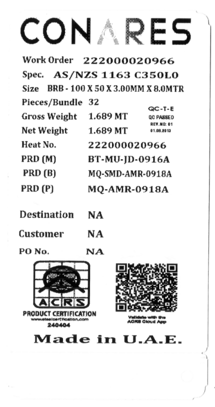 ACRS Certificate Holders | Verified Steel Suppliers AU