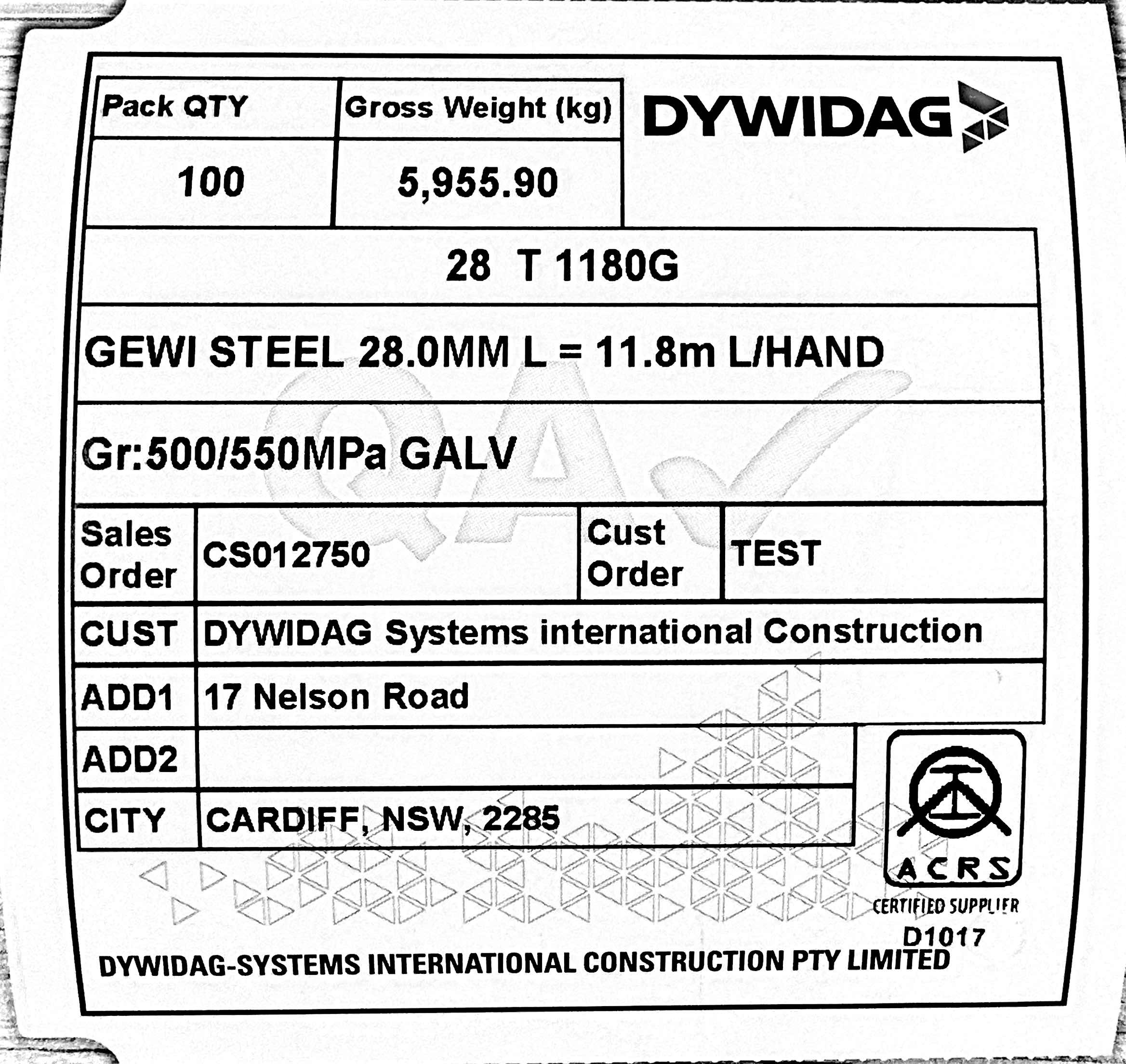 ACRS Certificate Holders | Verified Steel Suppliers AU